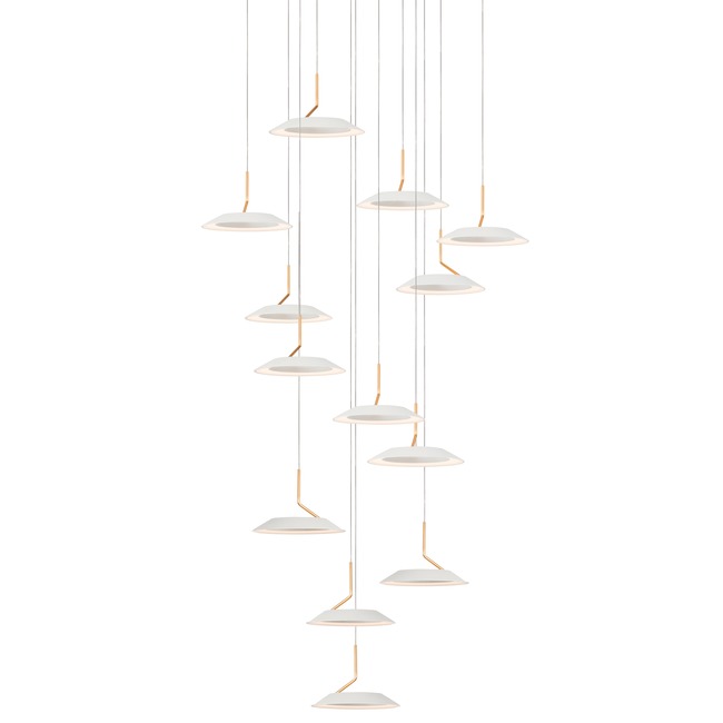 Royyo Circular Multi Light Pendant by Koncept Lighting | RYP-C13-SW-MWG ...