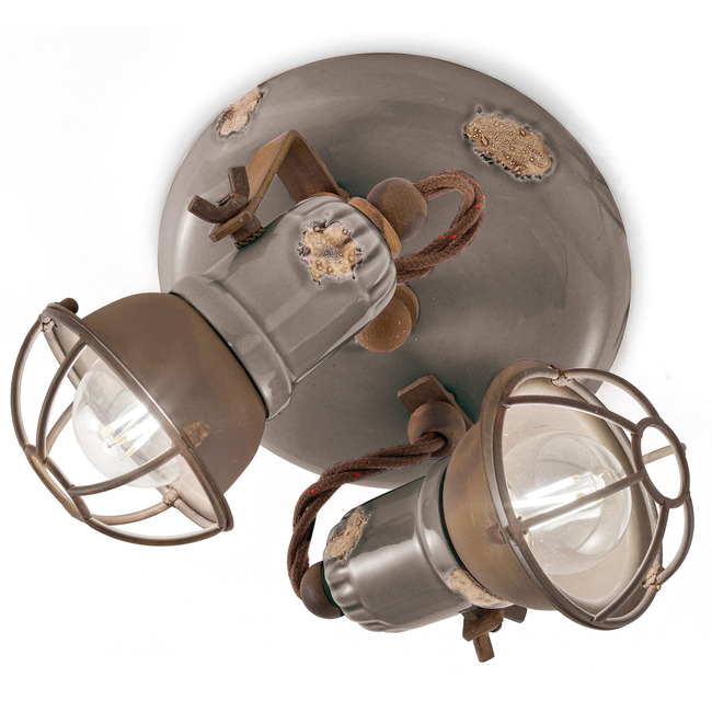Loft Ceiling Light Fixture by Ferroluce | C1678/1-RER | FER672955