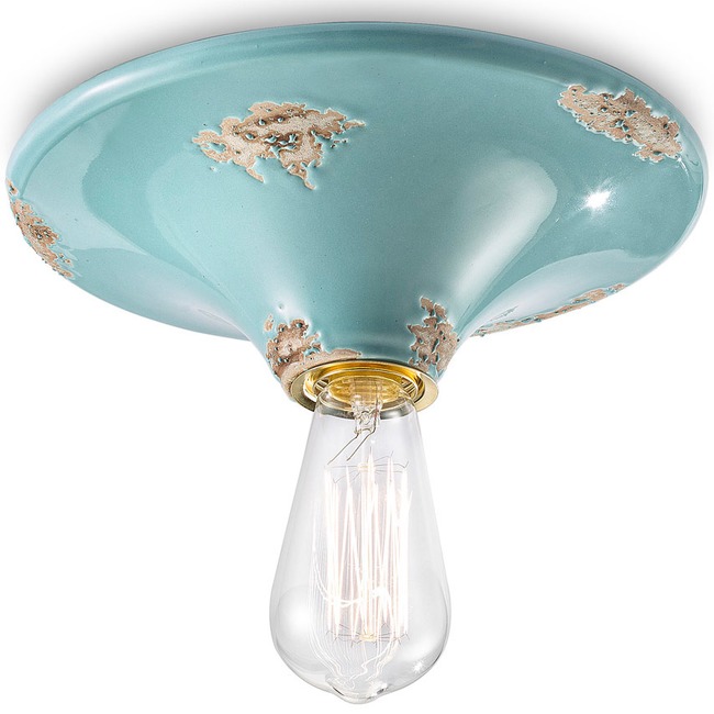 Vintage Round Canopy Ceiling Light Fixture by Ferroluce | C134-VIA ...