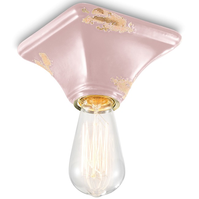 Vintage Square Canopy Ceiling Light Fixture by Ferroluce | C135-VT-PWD ...