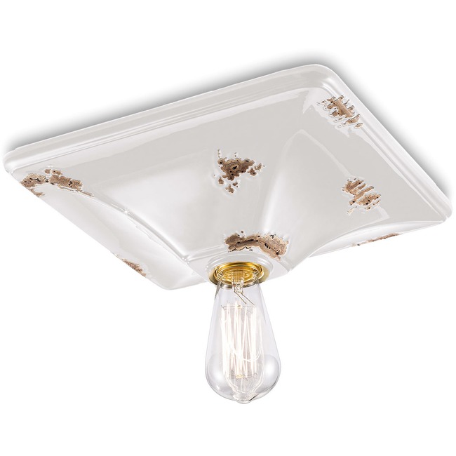Vintage Square Canopy Ceiling Light Fixture by Ferroluce | C136-RER ...