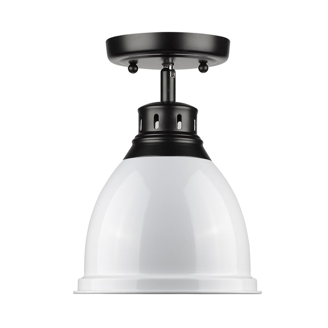 Duncan Semi Flush Ceiling Light by Golden Lighting | 3602-FM BLK-WH ...