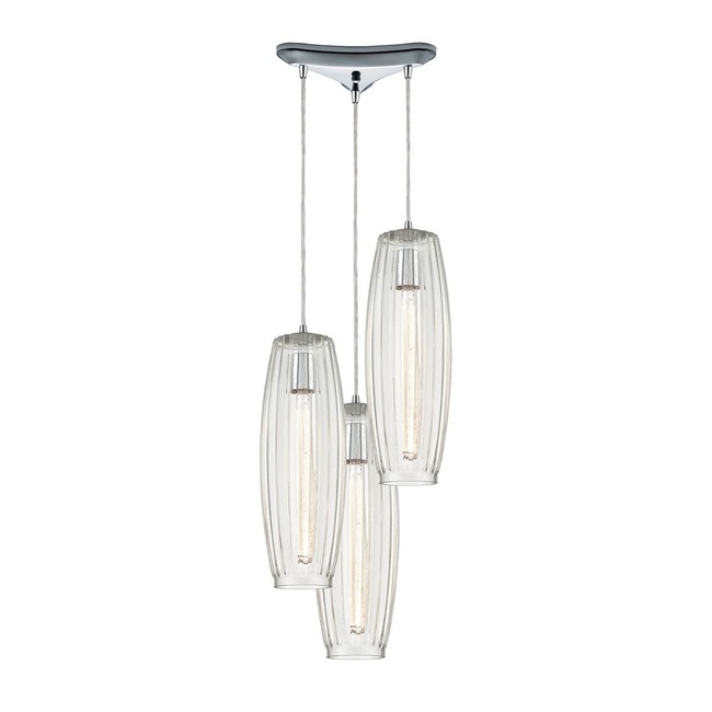 Satin Veil Triangle Pendant by Elk Lighting | 21210/3