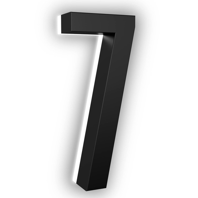 Luma Metal Illuminated Numbers / Letters by Modern Lights | LN77BK ...