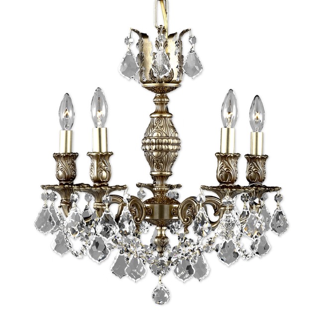 Rosetta Chandelier by American Brass & Crystal | CH9512-A-03G-ST