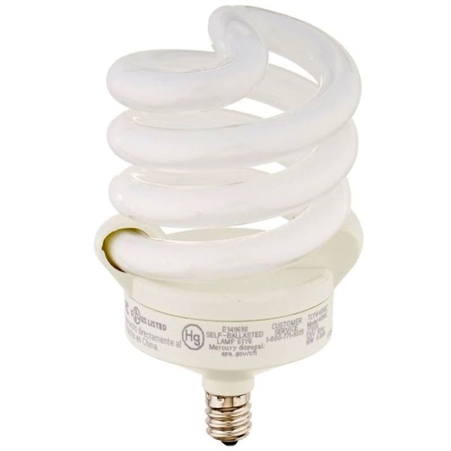 Spring Lamp CFL Candelabra Base 18W 120V 2700K 82CRI 1-PACK by TCP ...