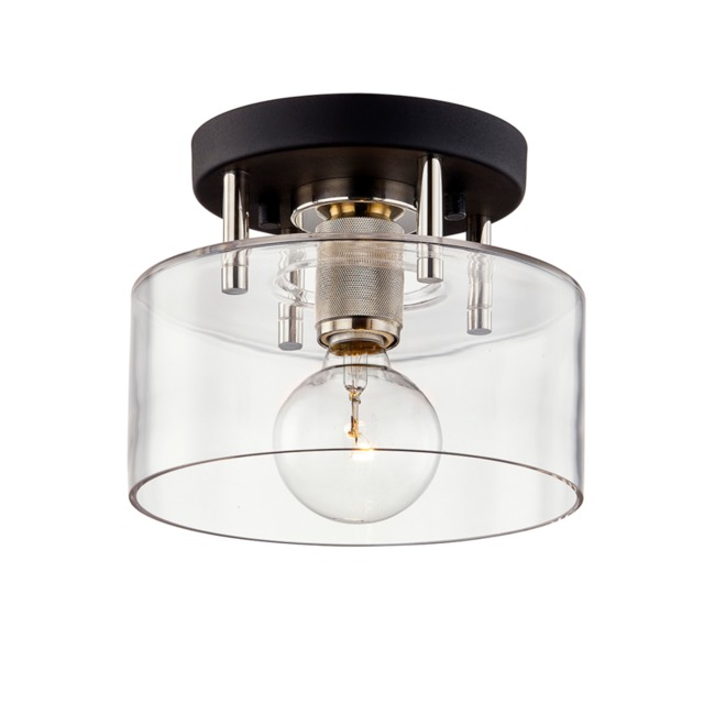 Bergamot Station Flush Ceiling Light by Troy Lighting | C7550-TBK/PN | TRY909329