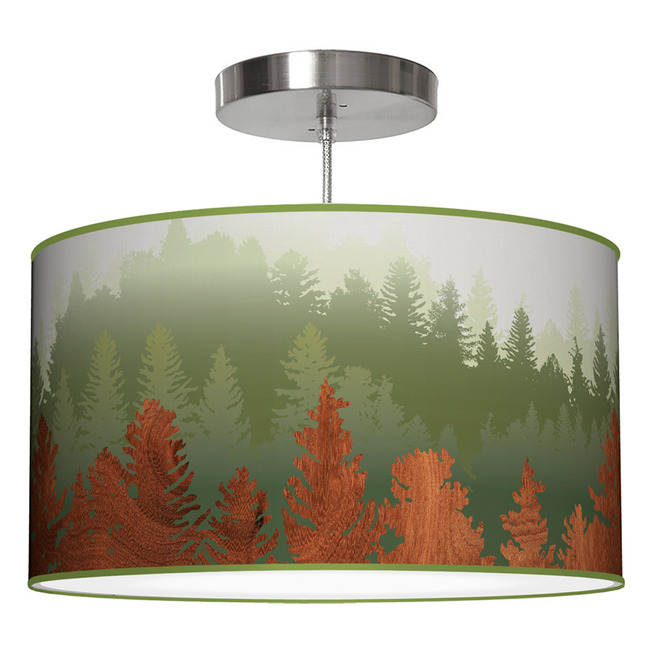 Treescape Drum Pendant by Jef Designs | jd_Treescape_GreenThao20 ...