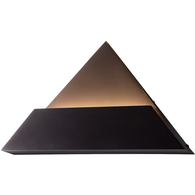 Prism Triangle Wall Sconce by Justice Design | NSH-4261-MBLK