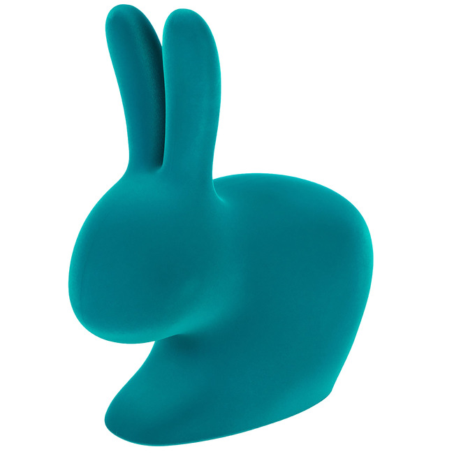 Rabbit Baby Velvet Chair by Qeeboo | 90009LB | QEE979633
