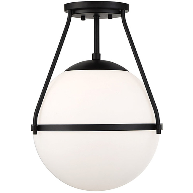 Kaleigh Semi Flush Ceiling Light by Meridian Lighting | M60054MBK ...