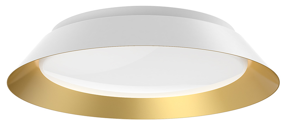 Jasper Wall / Ceiling Light by Kuzco Lighting | FM43414-WH/GD | KZC1009473