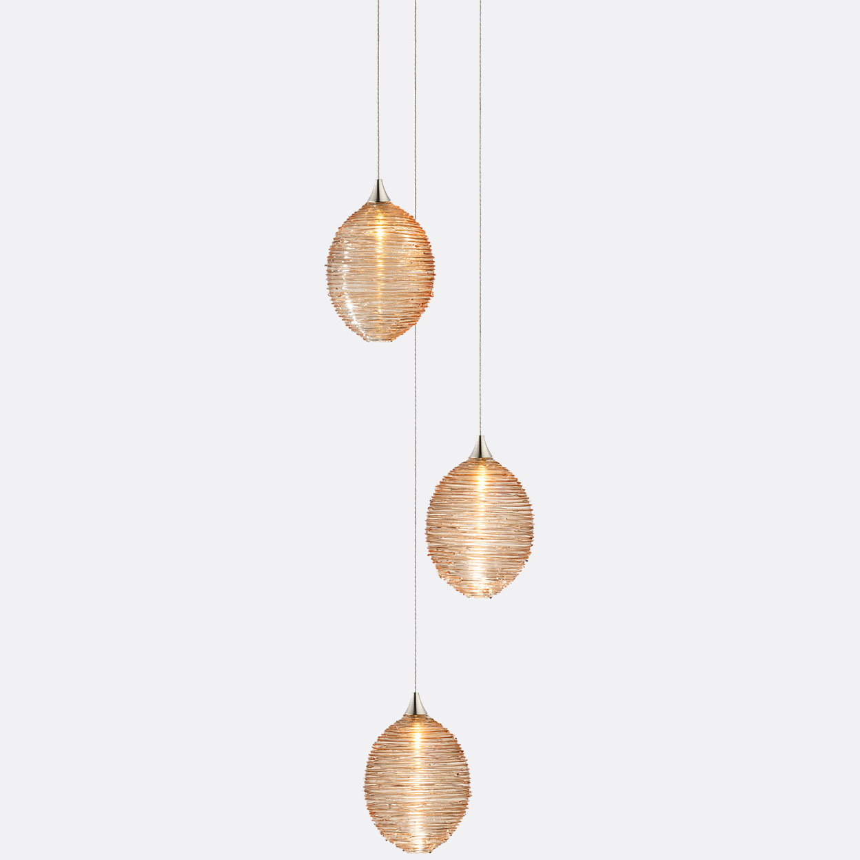 Cocoon Round Multi-Light Chandelier by Shakuff | CC3-4.75-AM-MS ...