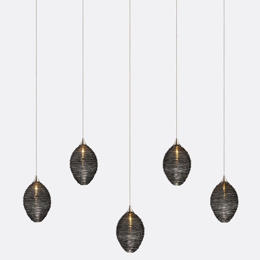 Cocoon Linear Multi-Light Pendant by Shakuff | CC5-4.75-GR-AB | SHK1013137
