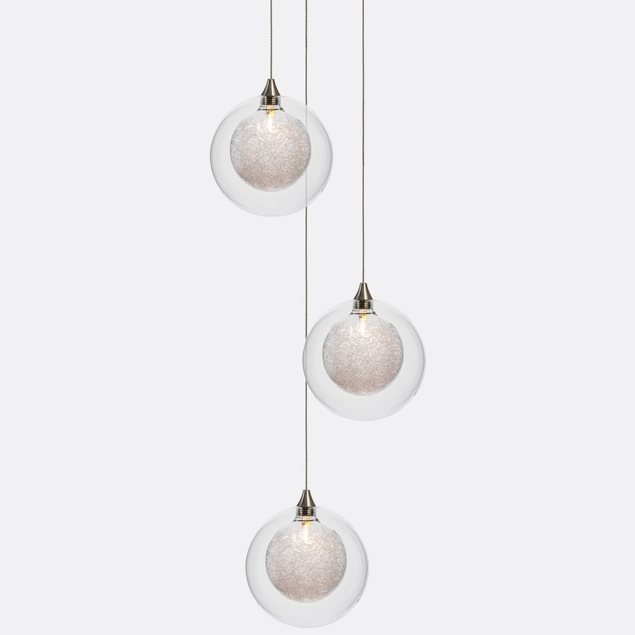 Kadur Drizzle 3-Light Round Chandelier by Shakuff | KD3-CLCD-4-MS ...