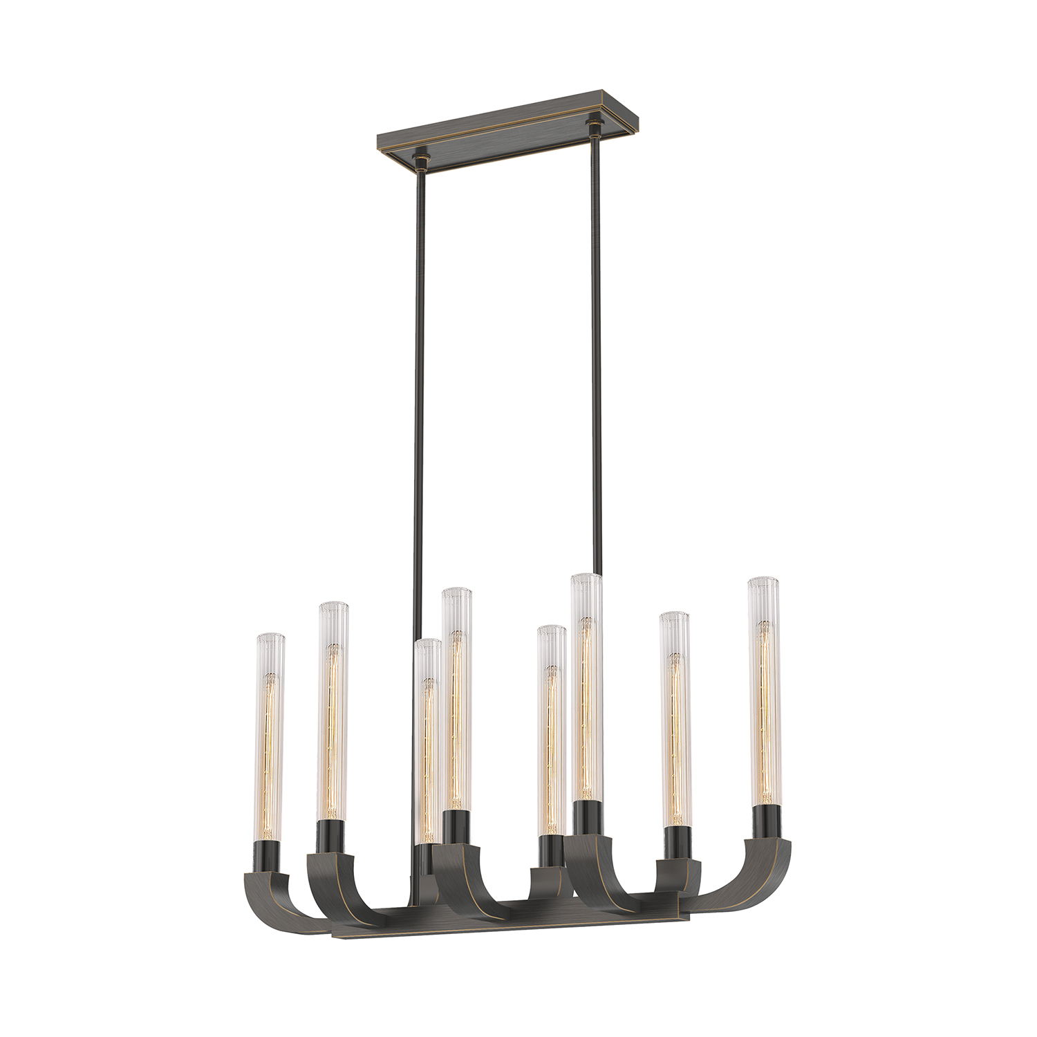 Flute Linear Pendant by Alora | LP316008UBCR | ALO1019226
