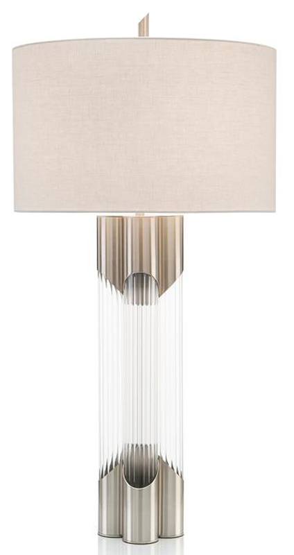 Nickel and Glass Table Lamp by John-Richard | JRL-9626 | JRI1020889