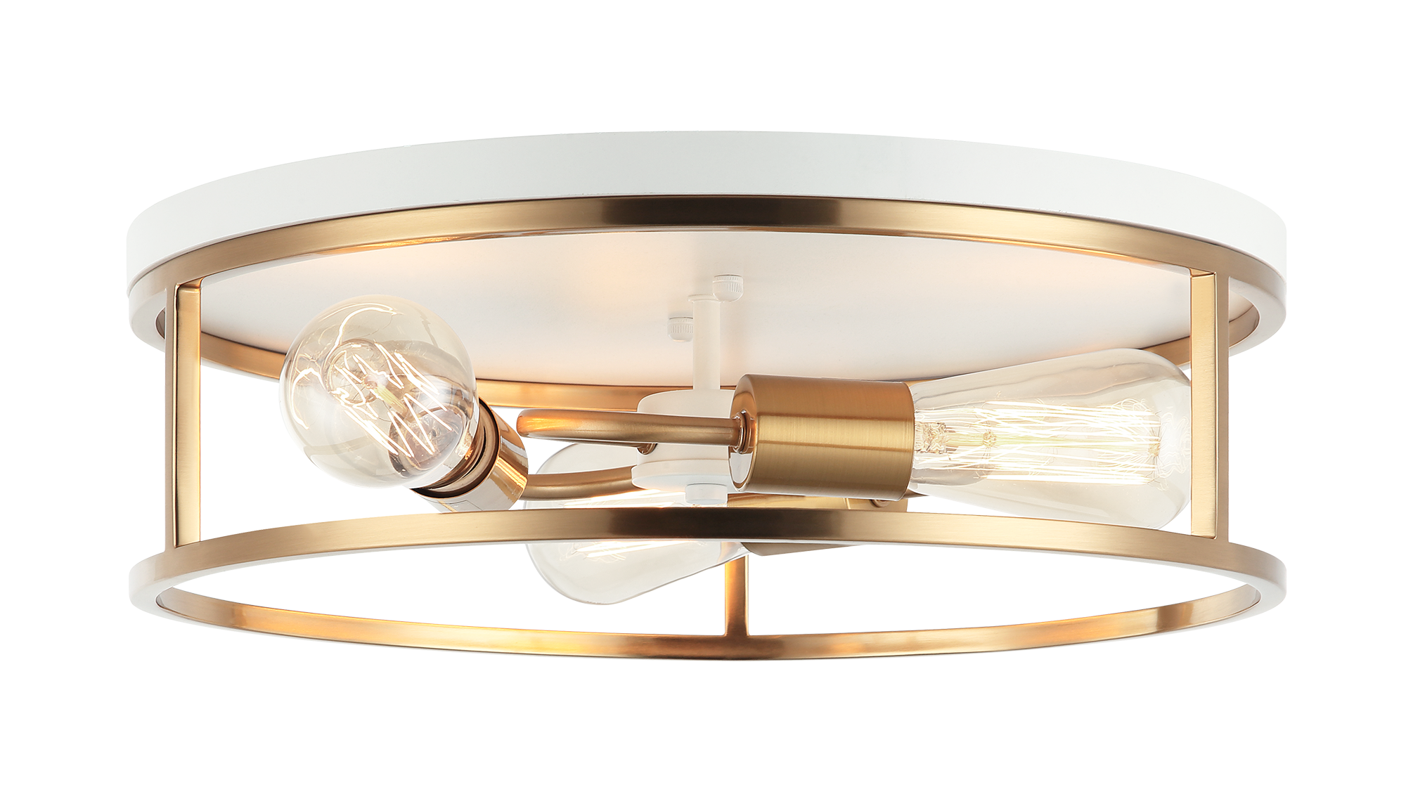 Clarke Round Flush Ceiling Light by Matteo Lighting | M15503WHAG ...