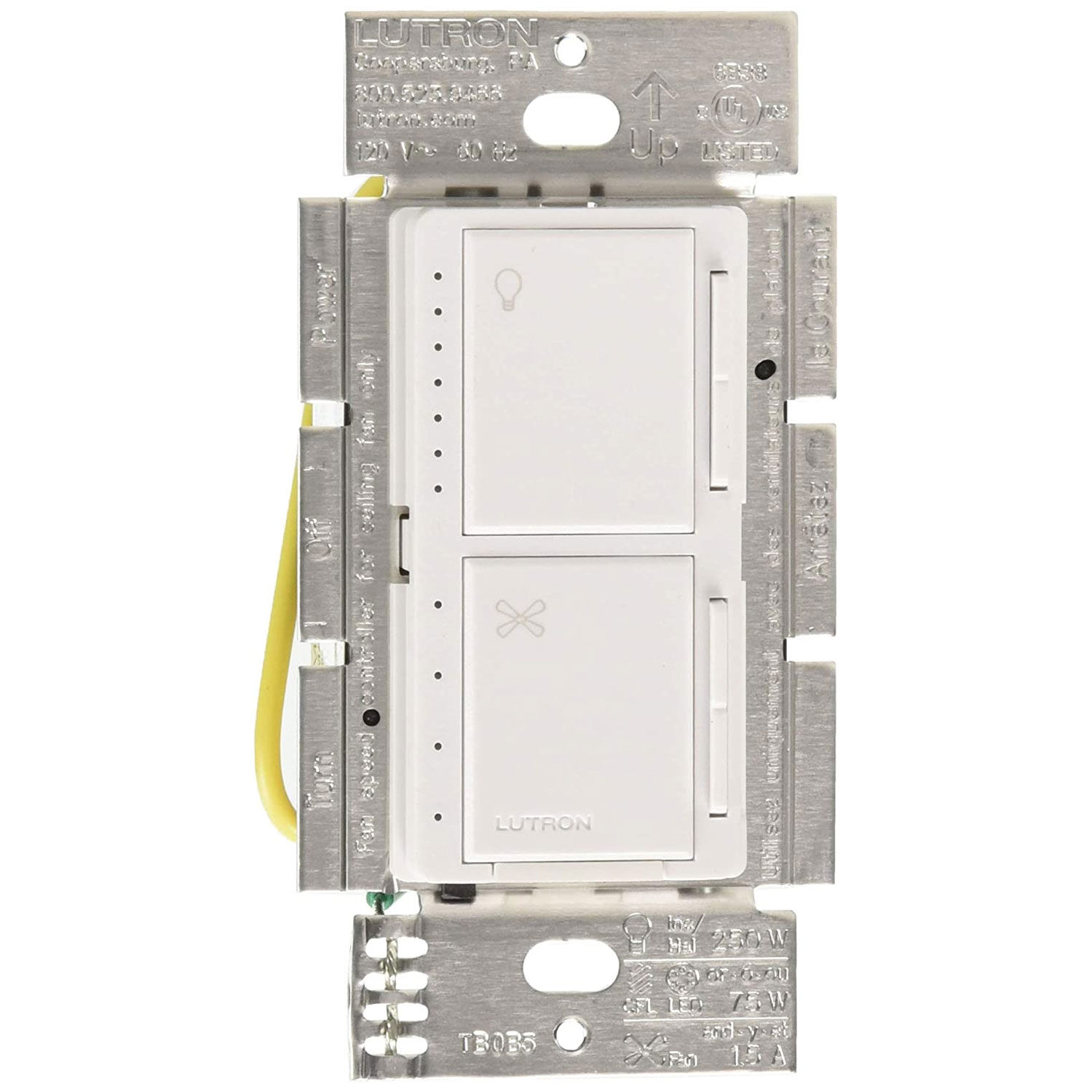 Maestro LED+ Fan / Light Control by Lutron | MACL-LFQ-SW | LUT1039610