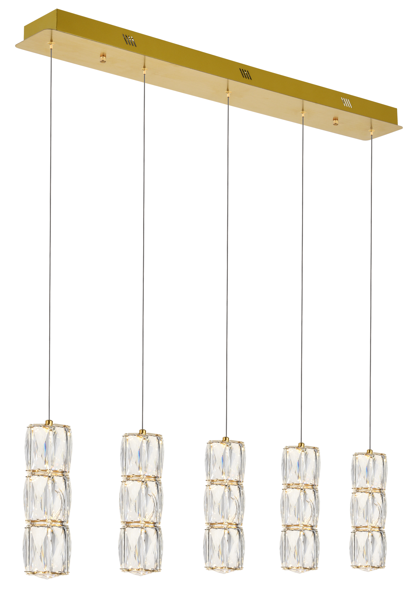Polaris Linear Multi Light Pendant by Elegant Lighting | 3500D5G ...