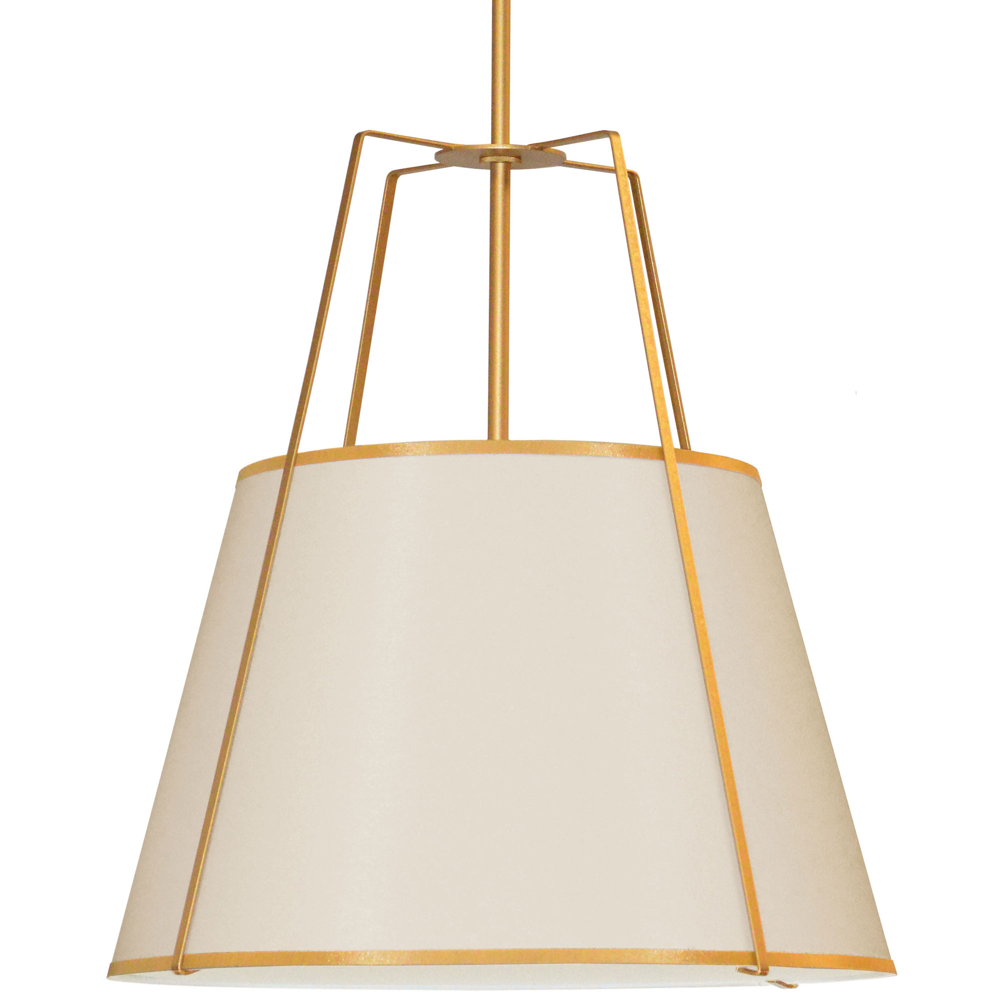 Trapezoid Tapered Pendant by Dainolite | TRA-1P-GLD-CRM | DAI1072298