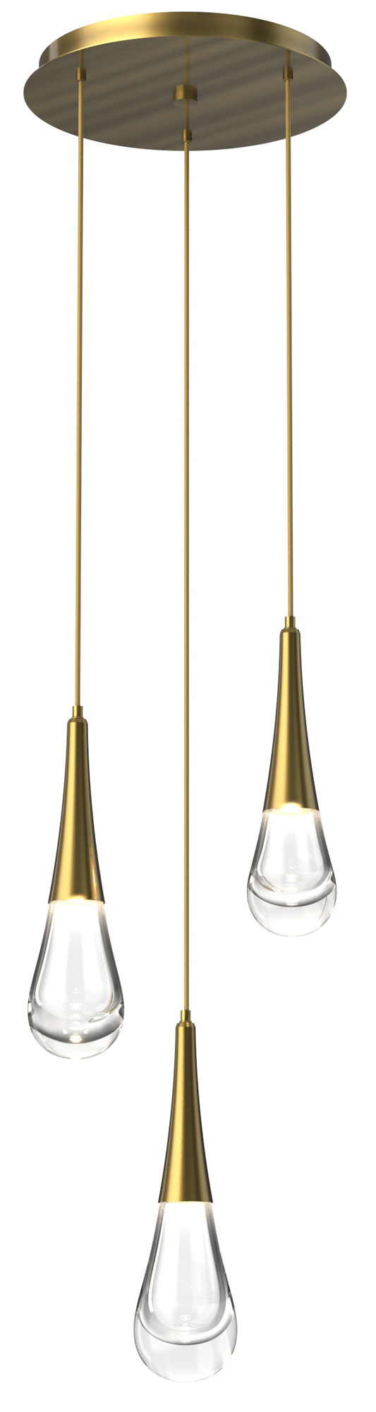 Raindrop Waterfall Round Multi Light Pendant by Hammerton Studio ...
