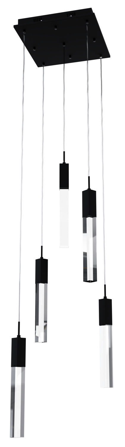 Glacier 5LT Multi Light Pendant by Avenue Lighting | HF1900-5-GL-BK-C ...