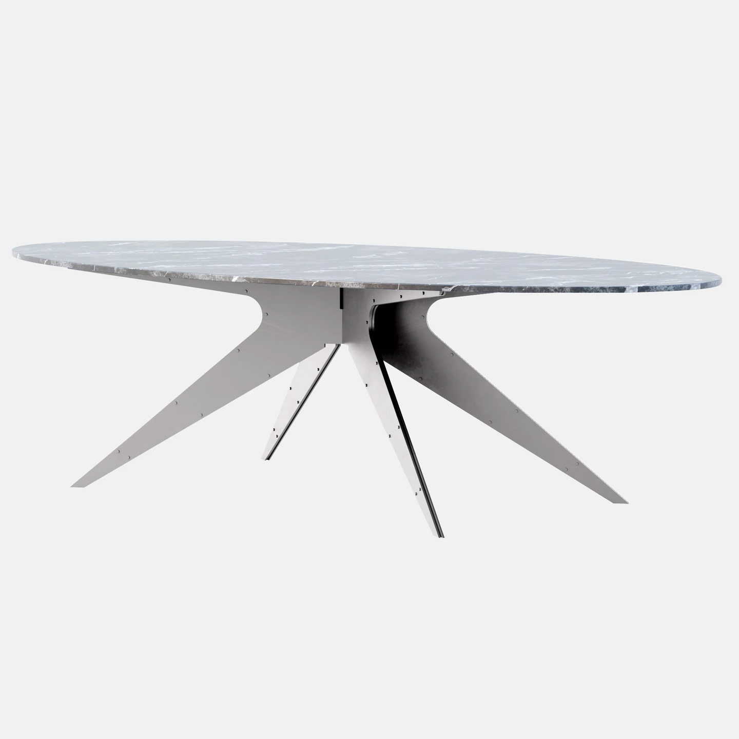 Dean Dining Table by Gabriel Scott | DEN-OVL-DT-NKL-SM | GSC1094924