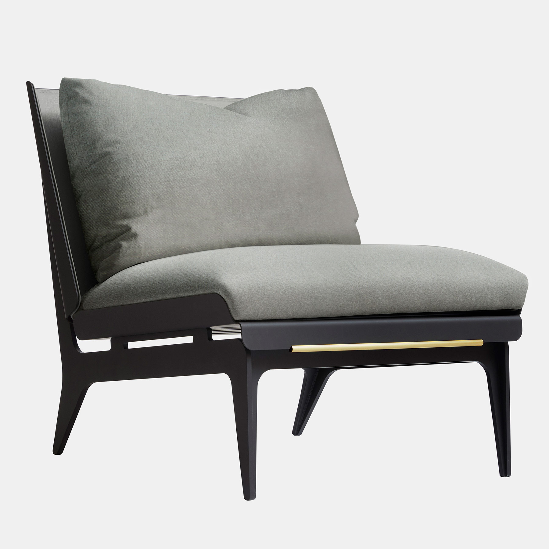 Boudoir Chair by Gabriel Scott | BDR-CHR-BRS-GRY | GSC1095118