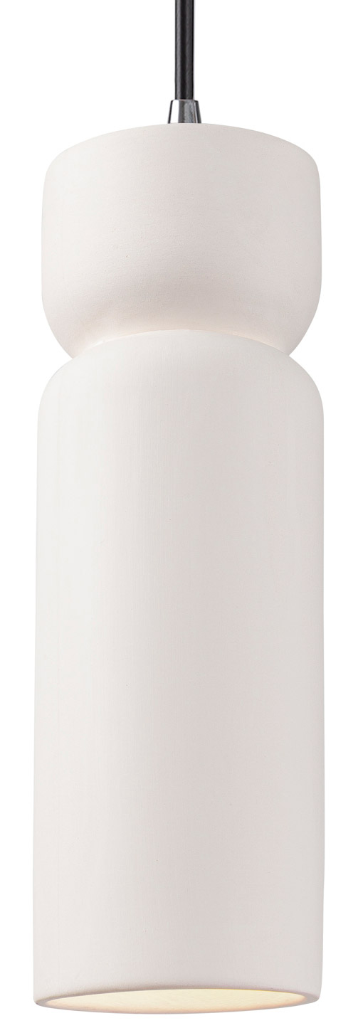 Ceramic Tall Hourglass Pendant by Justice Design | CER-6510-CKC-CROM ...