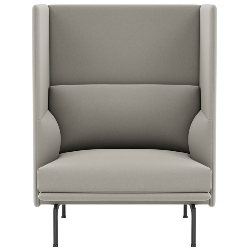 Outline Highback Sofa by Muuto | MOUTHBSF116-BLCK-K23401 | MUU1115842