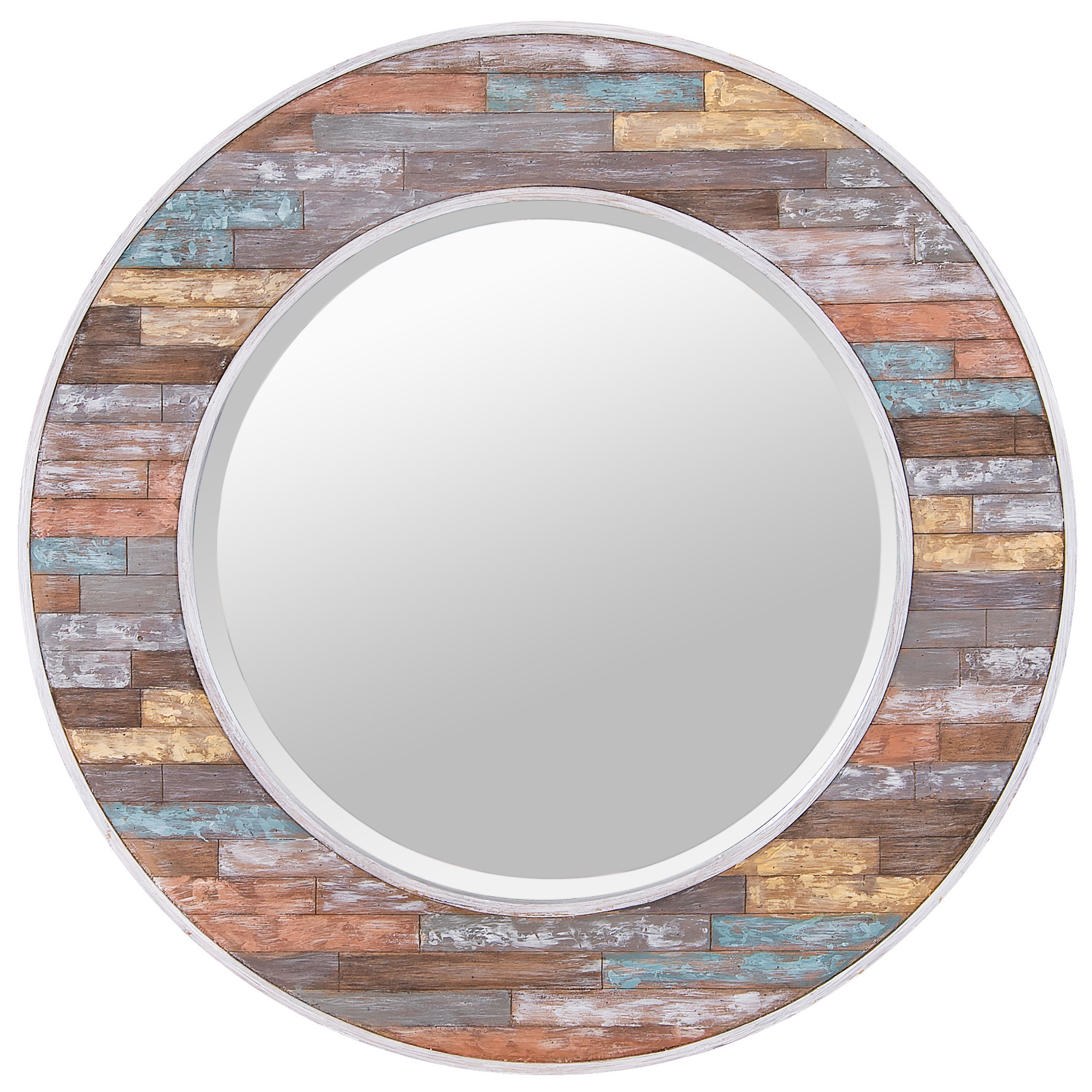Colorful Waxed Plank Mirror by Varaluz | 613102-VAR | VAR1117478
