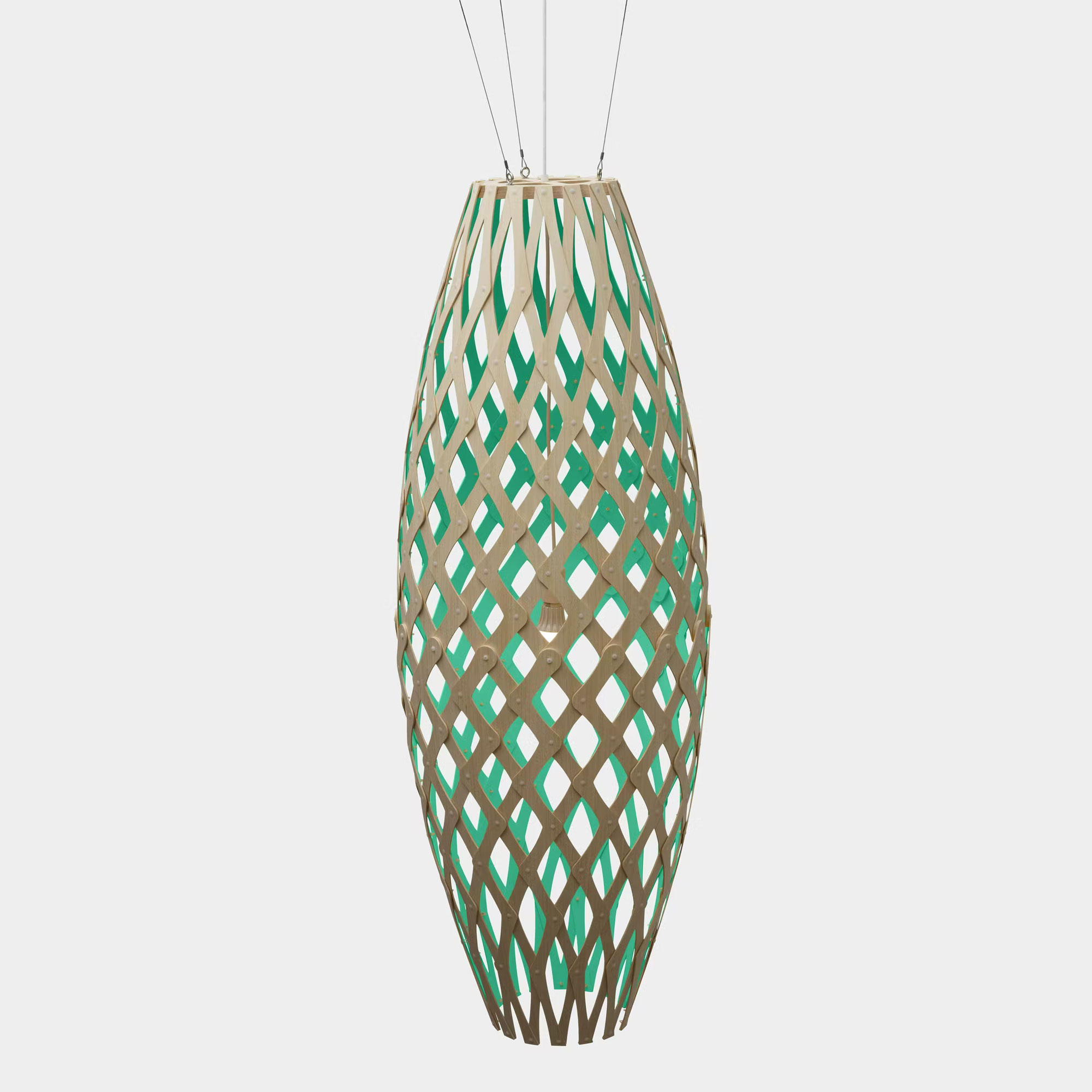 Hinaki Pendant by David Trubridge | HIN-0900-BMB-AQU-ASM-PAK | DTR1121042
