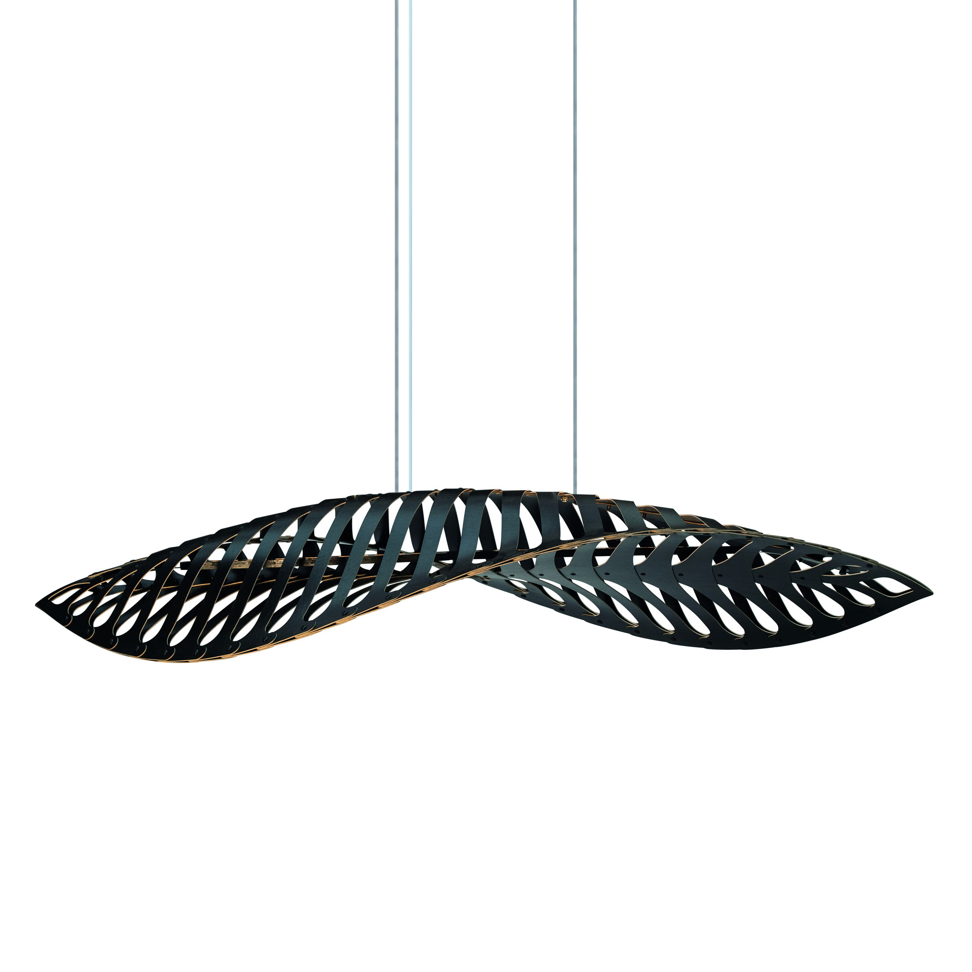 Navicula Pendant by David Trubridge | NAV-LARG-BLK-BLK-ASM-PAK | DTR1121787