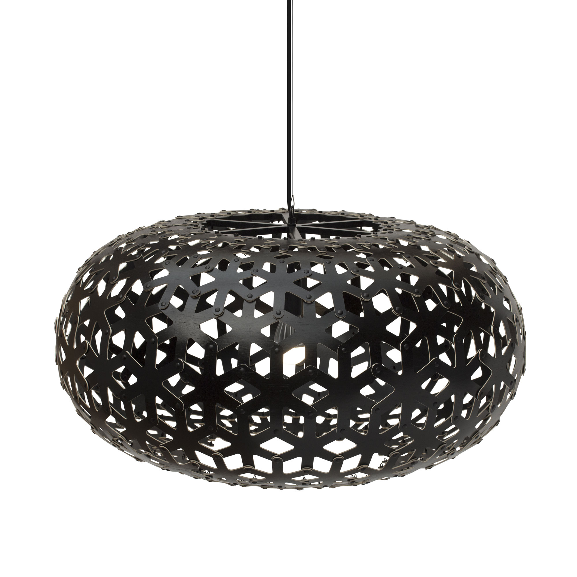 Snowflake Pendant by David Trubridge | SNO-0800-BLK-BLK-ASM-PAK ...