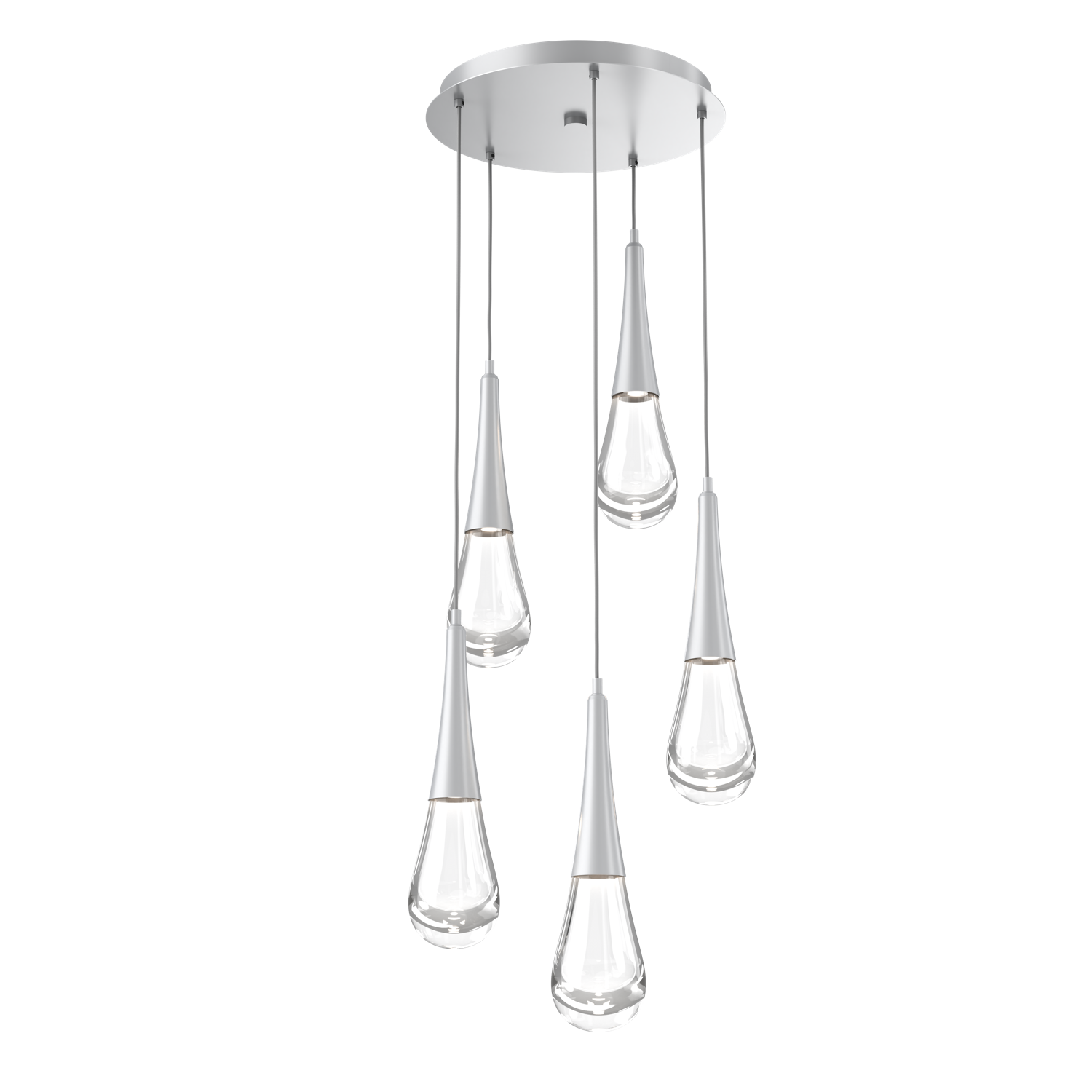 Raindrop Waterfall Round Multi Light Pendant by Hammerton Studio ...