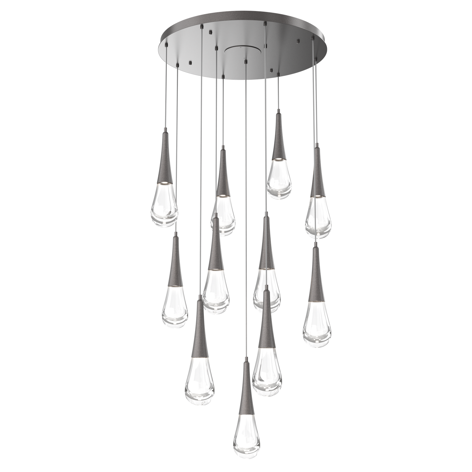 Raindrop Waterfall Round Multi Light Pendant by Hammerton Studio ...