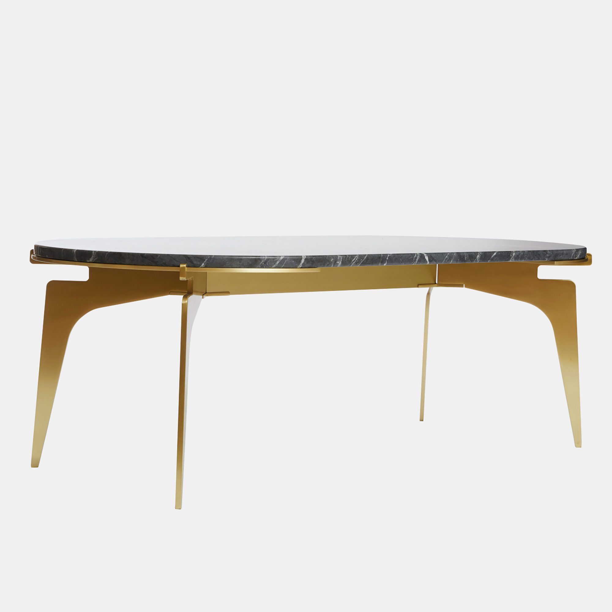 Prong Racetrack Coffee Table by Gabriel Scott | PNG-RT-CT-BRS-BM ...