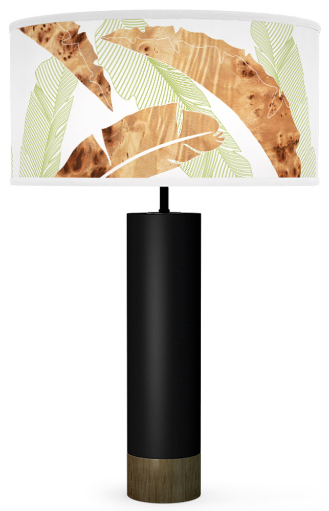 Banana Leaf Thad Table Lamp by Jef Designs | jd_BG_ThadBLK | JEF1127492