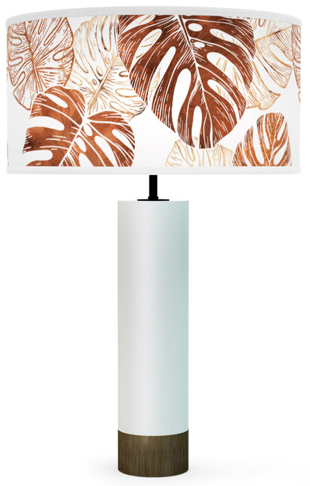 Monstera Leaf Thad Table Lamp by Jef Designs | jd_MW_ThadWH | JEF1127501