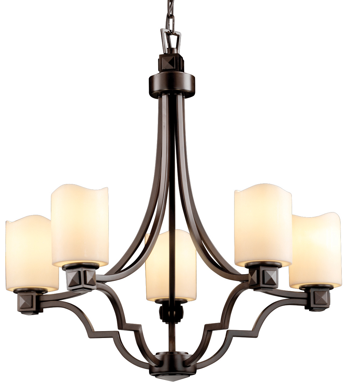 CandleAria Argyle Chandelier by Justice Design | CNDL-8500-14-CREM-DBRZ ...