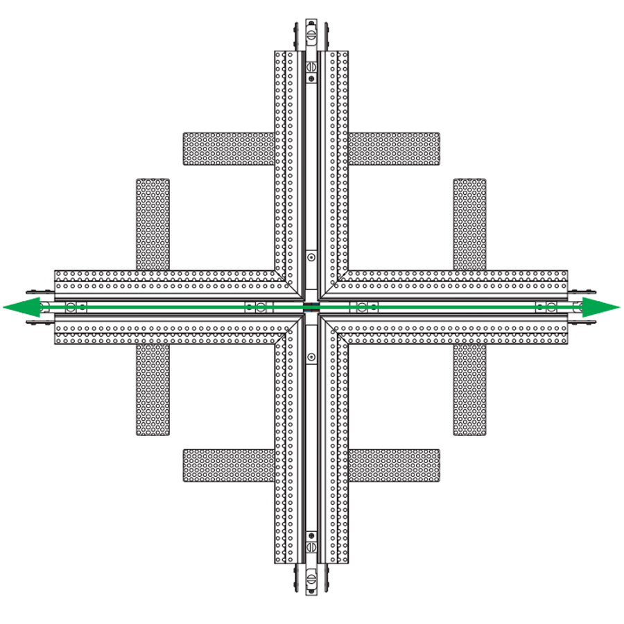 TruTrack Magnetic 2-Circuit Recessed Track X Connector by PureEdge ...