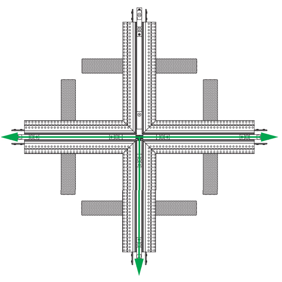 TruTrack Magnetic 2-Circuit Recessed Track X Connector by PureEdge ...