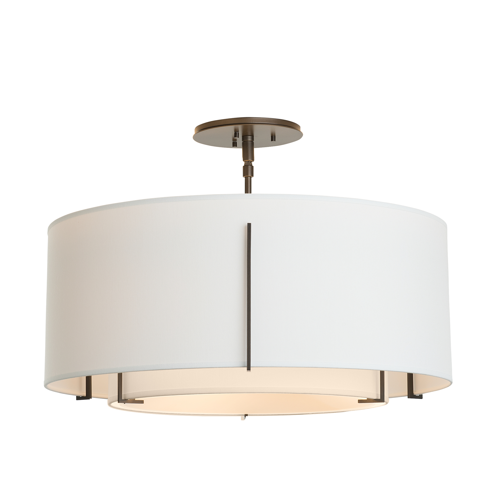 Exos Double Shade Semi Flush Ceiling Light by Hubbardton Forge | 126503 ...