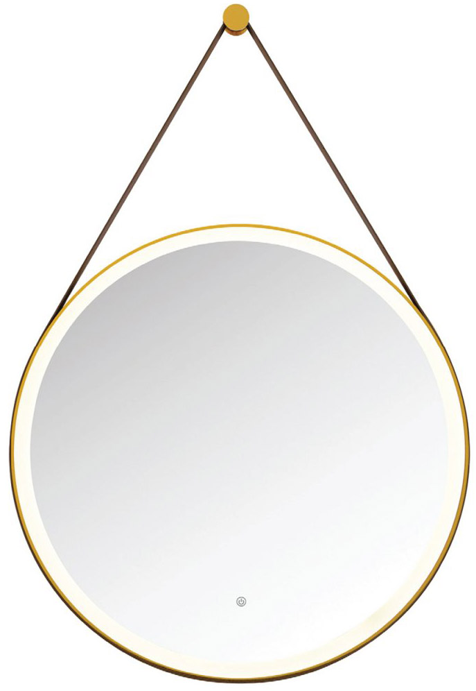Madeleine Illuminated Wall Mirror by Stone Lighting | MRRD24SBBRLED ...