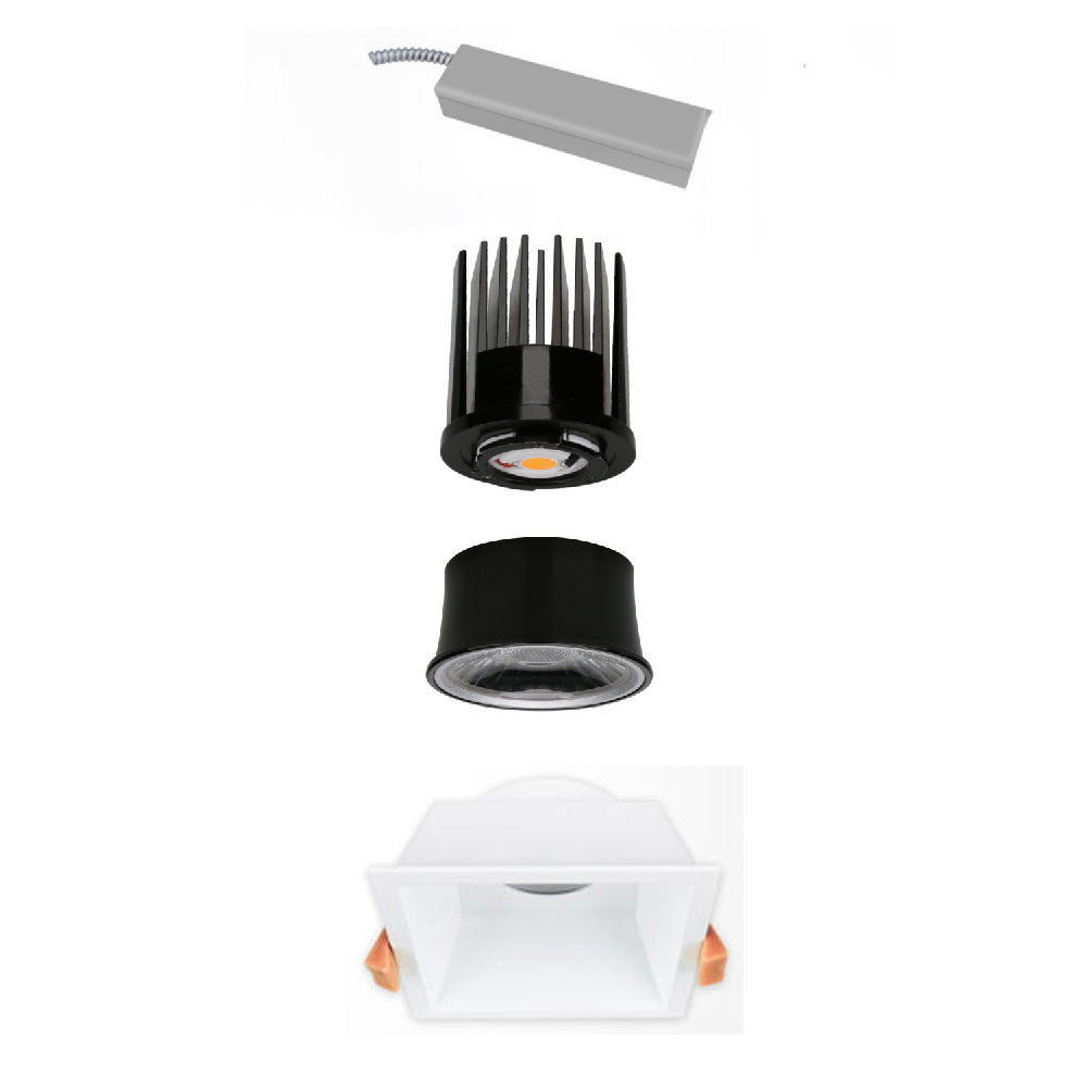 Copa 3IN SQ 10W Retrofit IC Light w/ Remote Driver by OKT Lighting ...