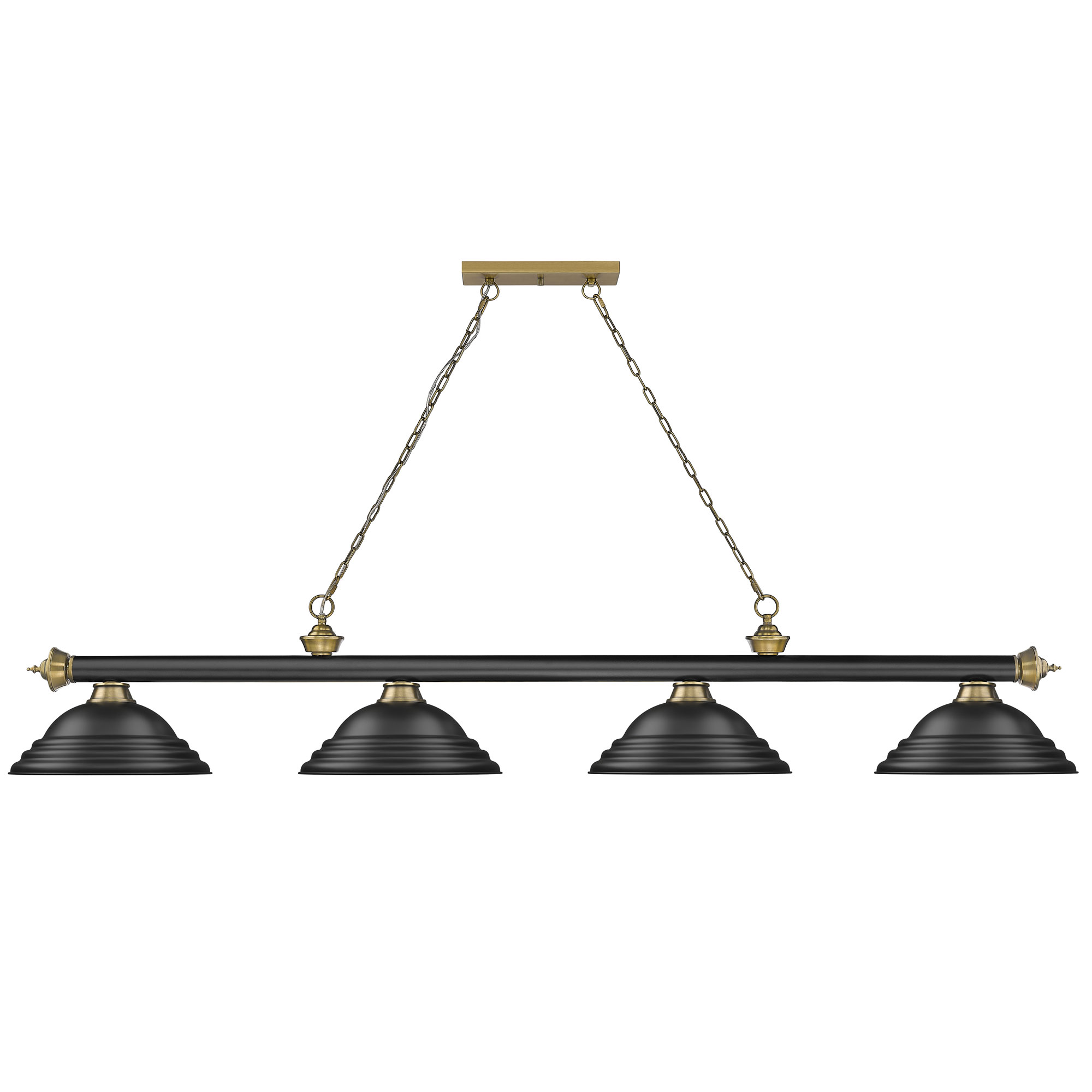 Cordon Linear Pendant with Stepped Metal Shade by Z-Lite | 2306-4MB-RB ...