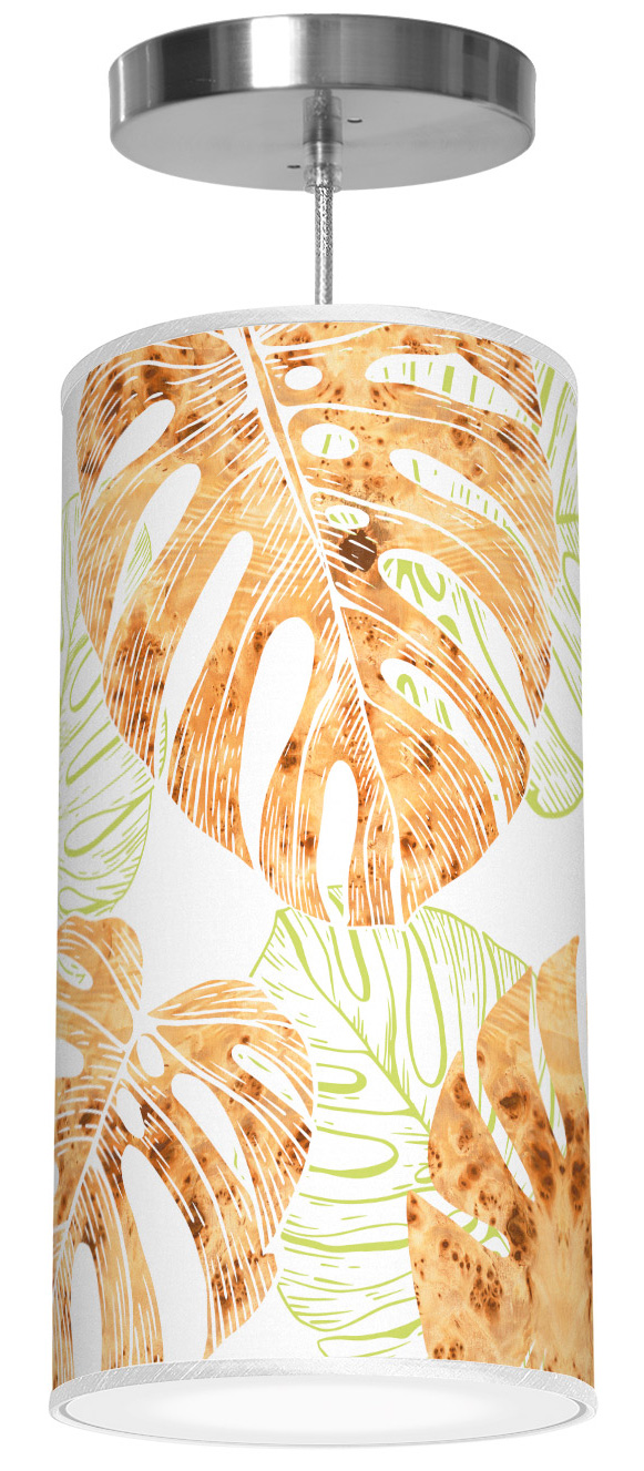 Monstera Column Pendant by Jef Designs | jdMonsteraGreenLisha16 ...