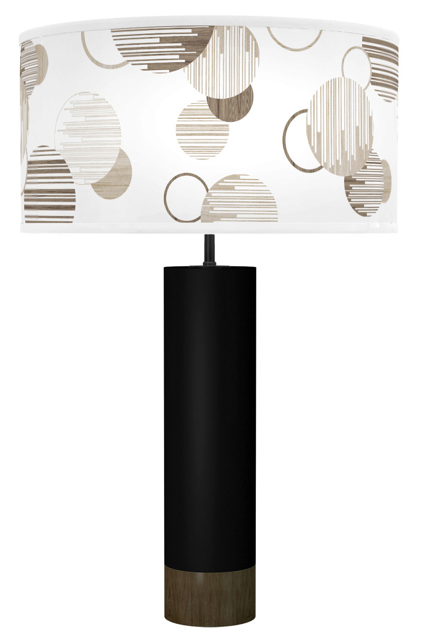 Circle Thad Table Lamp by Jef Designs | jd_Circle_ThadBLK | JEF1192810