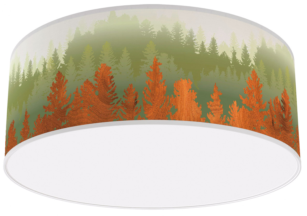 Treescape Drum Ceiling Light by Jef Designs | jdTreescapeGreenANDREA24 ...